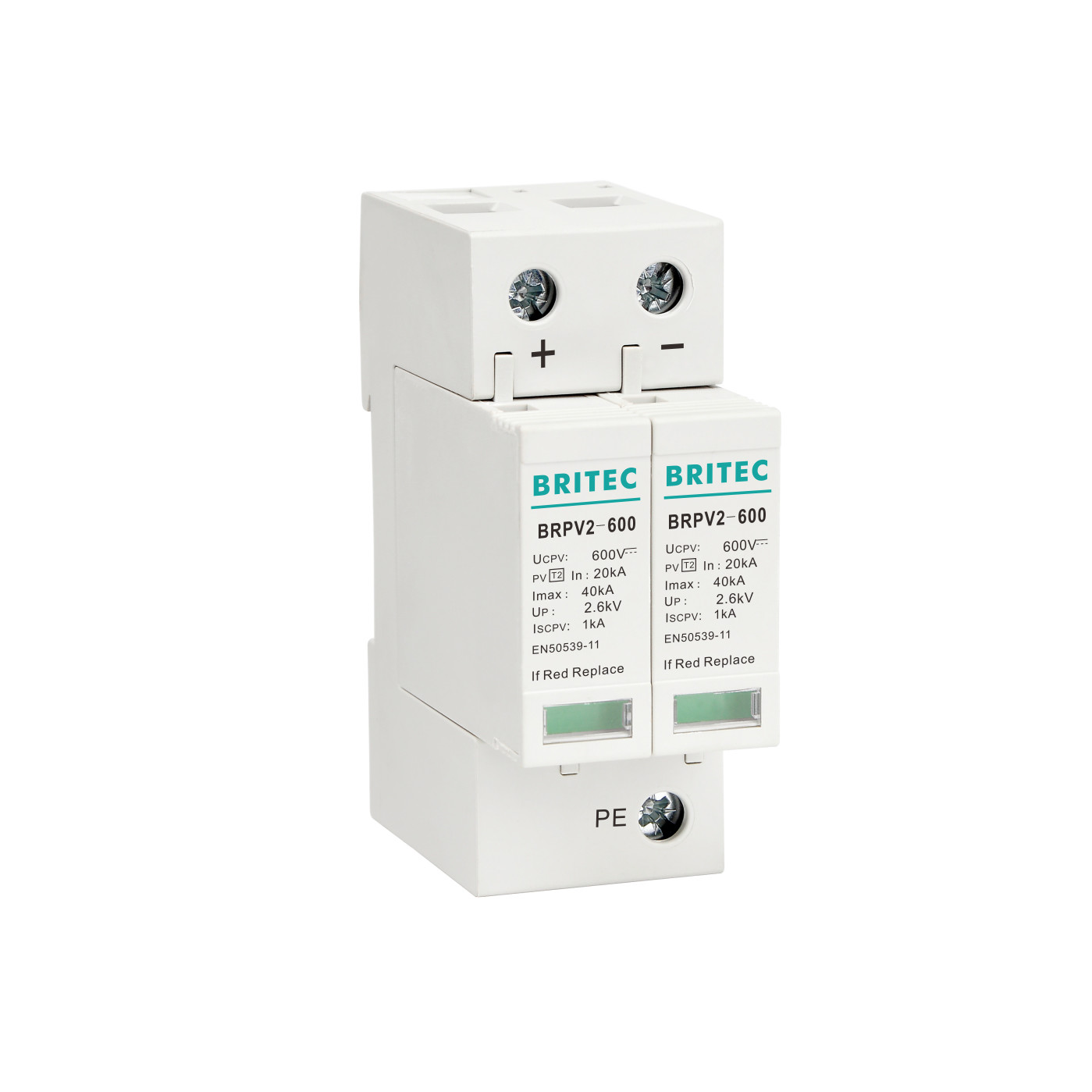 BRPV2-600 2 Mod DC 600V Photovoltaic PV Surge Protector DC surge ...